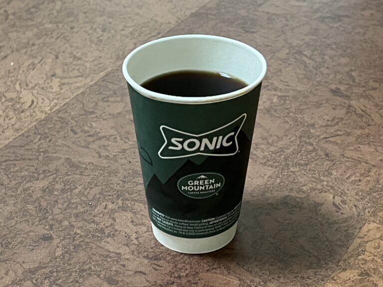 A Review of Sonic Hot Coffee (Green Mountain) 2022